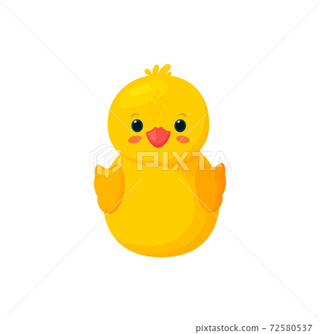 Rubber duck isolated in white background. Front... - Stock Illustration ...