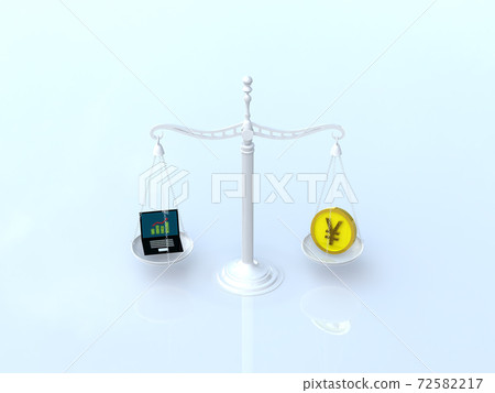 Work-life balance of work and money represented... - Stock Illustration ...