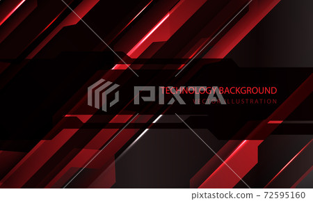 Abstract technology cyber circuit red black... - Stock Illustration ...