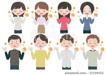 Money pose male / female set - Stock Illustration [72599458] - PIXTA
