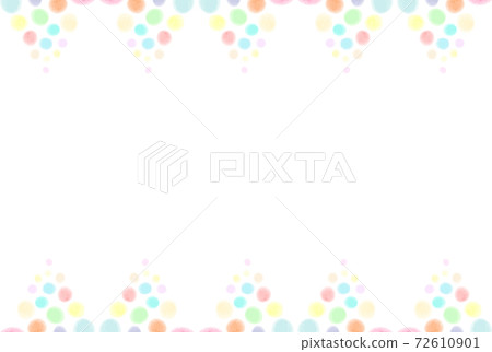 Hand-painted cute polka dot frame - Stock Illustration [72610901] - PIXTA