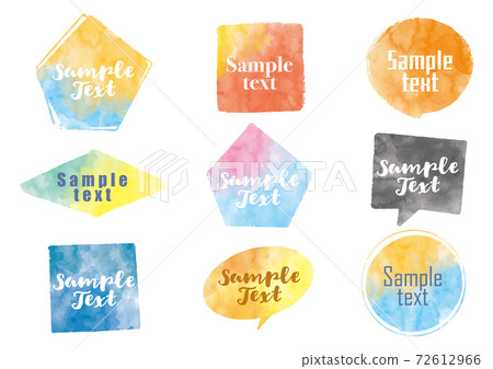 Watercolor title 01 - Stock Illustration [72612966] - PIXTA