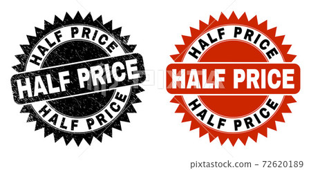 HALF PRICE Black Rosette Stamp with Corroded... - Stock Illustration ...