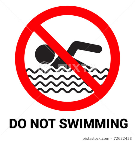 do not swimming sign icon - Stock Illustration [72622438] - PIXTA