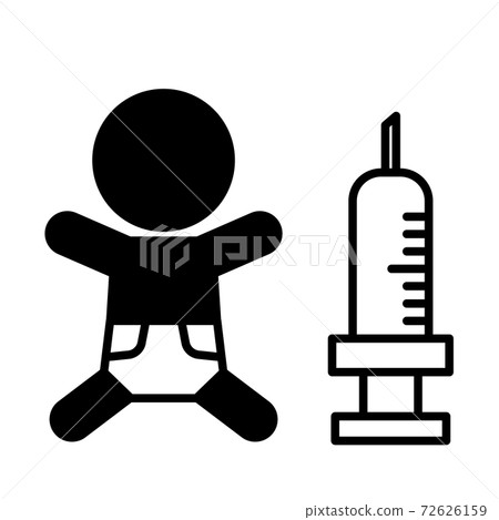 Baby and injection icon - Stock Illustration [72626159] - PIXTA