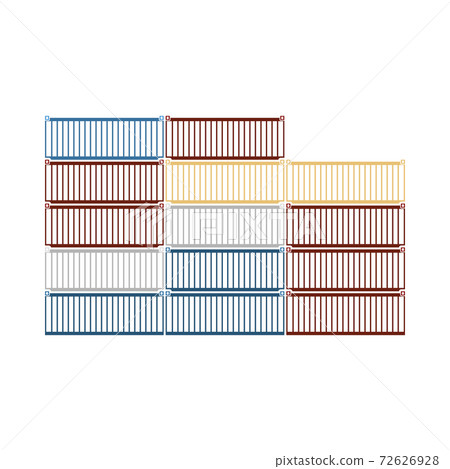 Container Stack Icon - Stock Illustration [72626928] - PIXTA