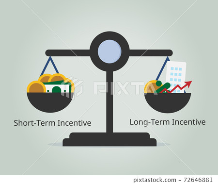 short term incentive and long term incentive...-插圖素材 [72646881] - PIXTA圖庫
