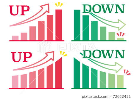 Bar chart (up and down) - Stock Illustration [72652431] - PIXTA