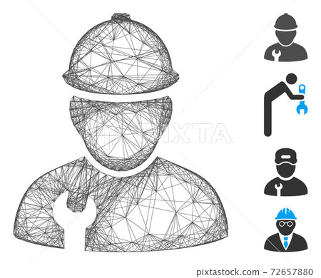 Net Worker Vector Mesh - Stock Illustration [72657880] - PIXTA