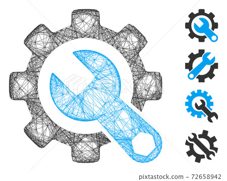 Network Service Tools Vector Mesh - Stock Illustration [72658942] - PIXTA