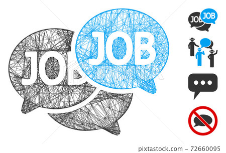 Linear Labor Market Vector Mesh - Stock Illustration [72660095] - PIXTA