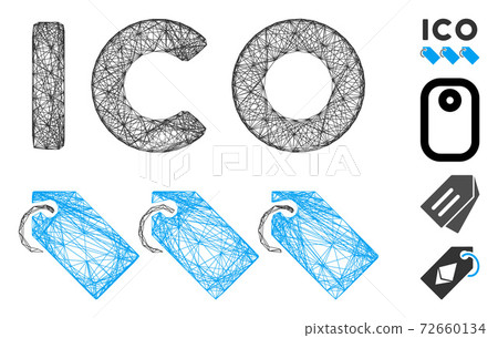 Net ICO Tokens Vector Mesh - Stock Illustration [72660134] - PIXTA