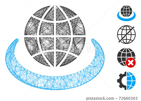 Net Global Network Vector Mesh - Stock Illustration [72660303] - PIXTA