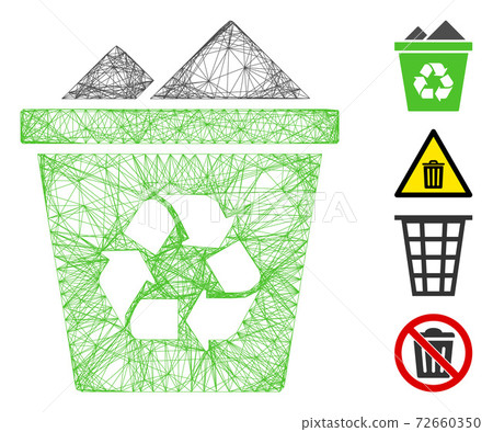 Net Full Recycle Bin Vector Mesh - Stock Illustration [72660350] - PIXTA