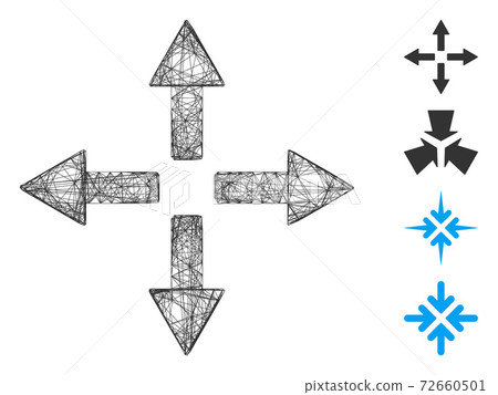 Net Expand Arrows Vector Mesh - Stock Illustration [72660501] - PIXTA