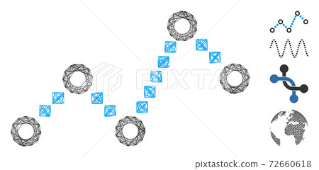 Network Dotted Line Vector Mesh - Stock Illustration [72660618] - PIXTA