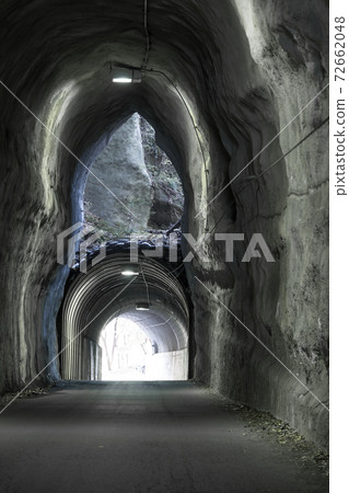 [Mysterious two-story tunnel in Yoro Valley,... - Stock Photo [72662048 ...