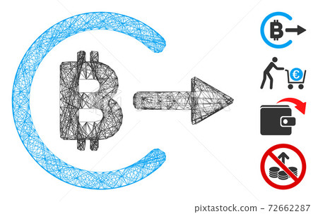 Hatched Bitcoin Cashout Vector Mesh - Stock Illustration [72662287] - PIXTA