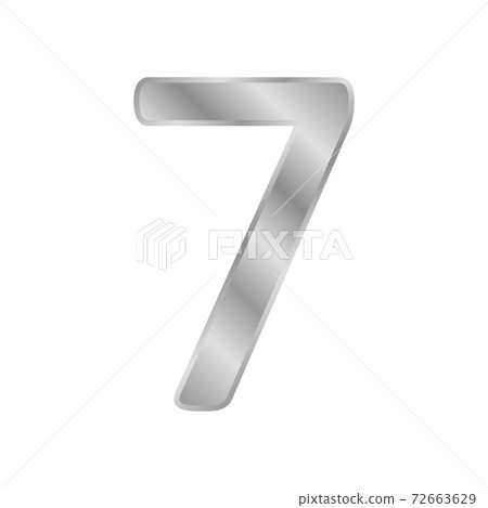 Metal number seven symbol. - Stock Illustration [72663629] - PIXTA