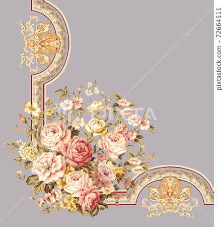 Colorful floral material combinations and... - Stock Illustration ...