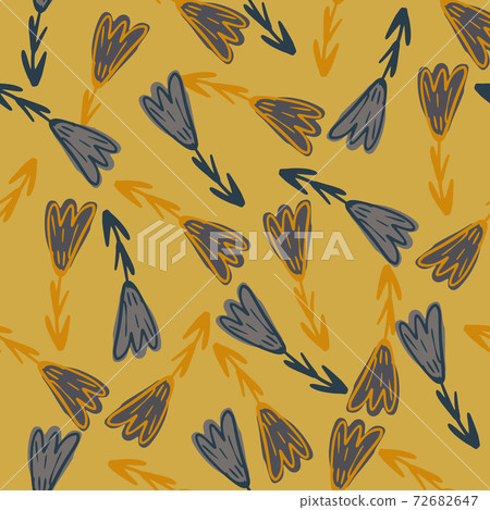 Abstract random outline seamless pattern with... - Stock Illustration ...