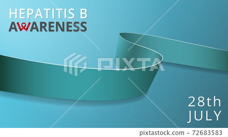 Realistic jade ribbon. Awareness hepatitis B... - Stock Illustration ...