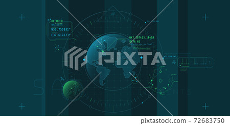 Design of a futuristic software interface for... - Stock Illustration ...