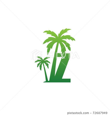 Letter Z logo and coconut tree icon design vector-插圖素材 [72687949] - PIXTA圖庫
