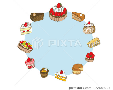 Various cakes, frames, frames, rounds - Stock Illustration [72689297 ...