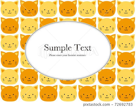 Cat pattern background illustration frame - Stock Illustration ...