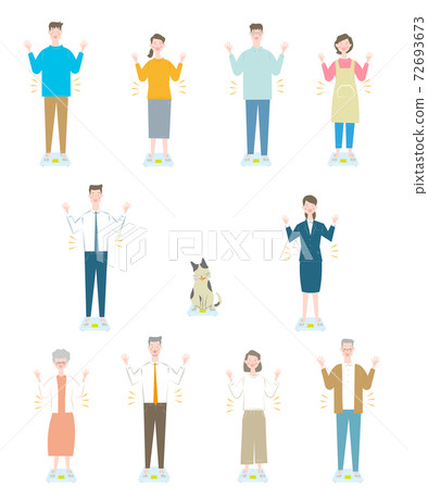 Scales and people - Stock Illustration [72693673] - PIXTA