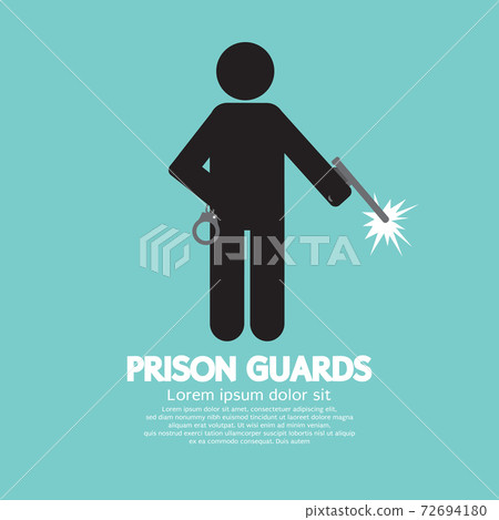 Prison Guards Icon Black Symbol Vector...-插圖素材 [72694180] - PIXTA圖庫