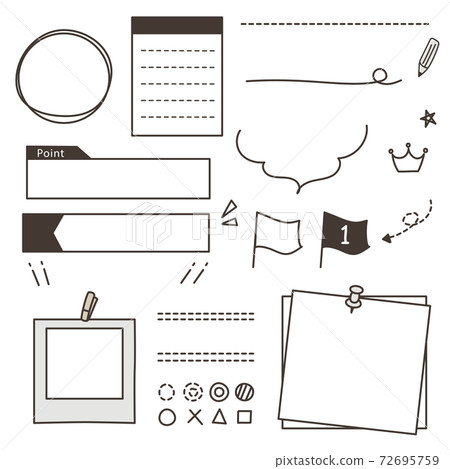 Hand-painted notepad / subheadings - Stock Illustration [72695759] - PIXTA