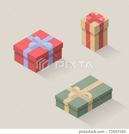 Vector isometric illustrations of gifts. Set of... - Stock Illustration ...