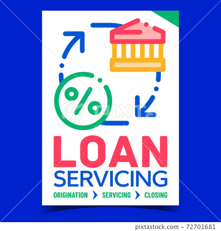 Loan Servicing Creative Promotion Poster Vector - Stock Illustration ...