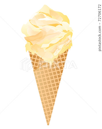 Yellow gelato in corn - Stock Illustration [72706172] - PIXTA