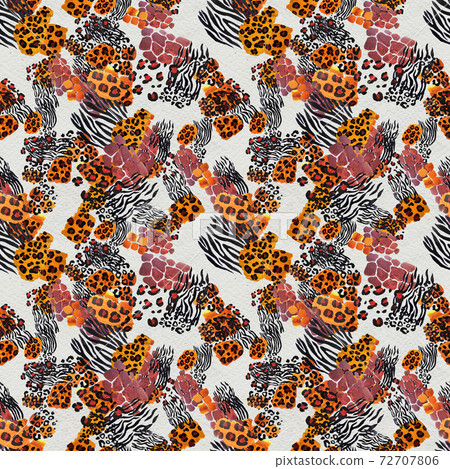 Animal mix print seamless pattern. Abstract... - Stock Illustration ...