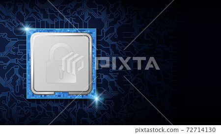 Cyber security abstract background,Key on CPU... - Stock Illustration ...