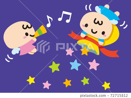 Angels sowing stars - Stock Illustration [72715812] - PIXTA