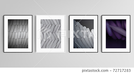 Realistic vector set of picture frames in A4... - Stock Illustration ...