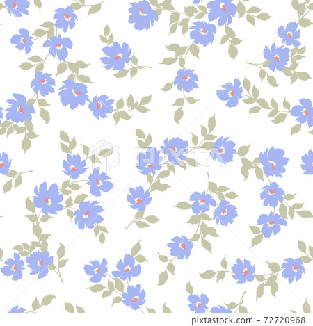 Seamlessly continuous floral pattern, - Stock Illustration [72720968 ...