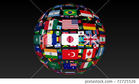 Ball-shaped national flags of the world PNG... - Stock Illustration ...