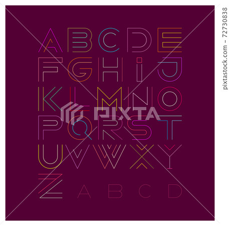 Decorative Line Art Font - Stock Illustration [72730838] - PIXTA