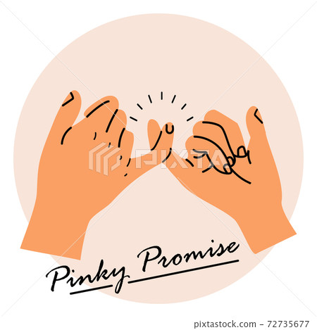 Hand drawn promise hands gesturing - Stock Illustration [72735677] - PIXTA