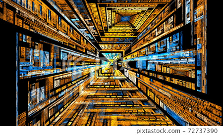 Abstract background with image of digital passage - Stock Illustration ...