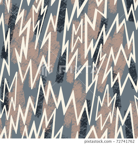 Thin zig zag lines seamless pattern. Abstract... - Stock Illustration ...