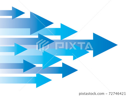 Multiple arrows to move blue - Stock Illustration [72746421] - PIXTA