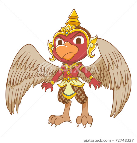 Cartoon character of red Garuda. - Stock Illustration [72748327] - PIXTA