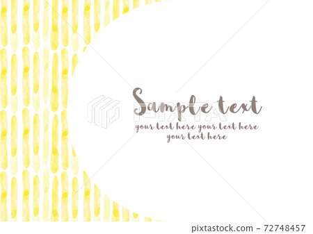 Watercolor pattern_frame_yellow - Stock Illustration [72748457] - PIXTA