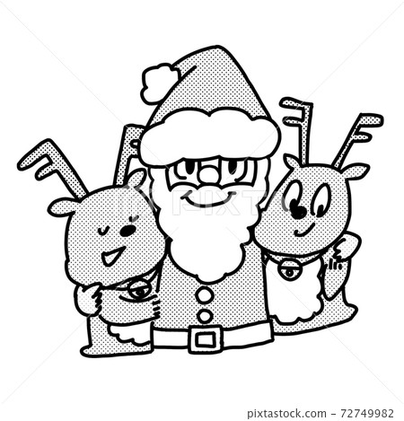 Illustration of Santa Claus crossing shoulders... - Stock Illustration ...
